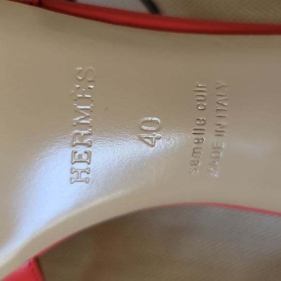 Hermes | Shoes | Hermes Oasis Hill Sandal Rouge Ribis Calfskin Leather ...